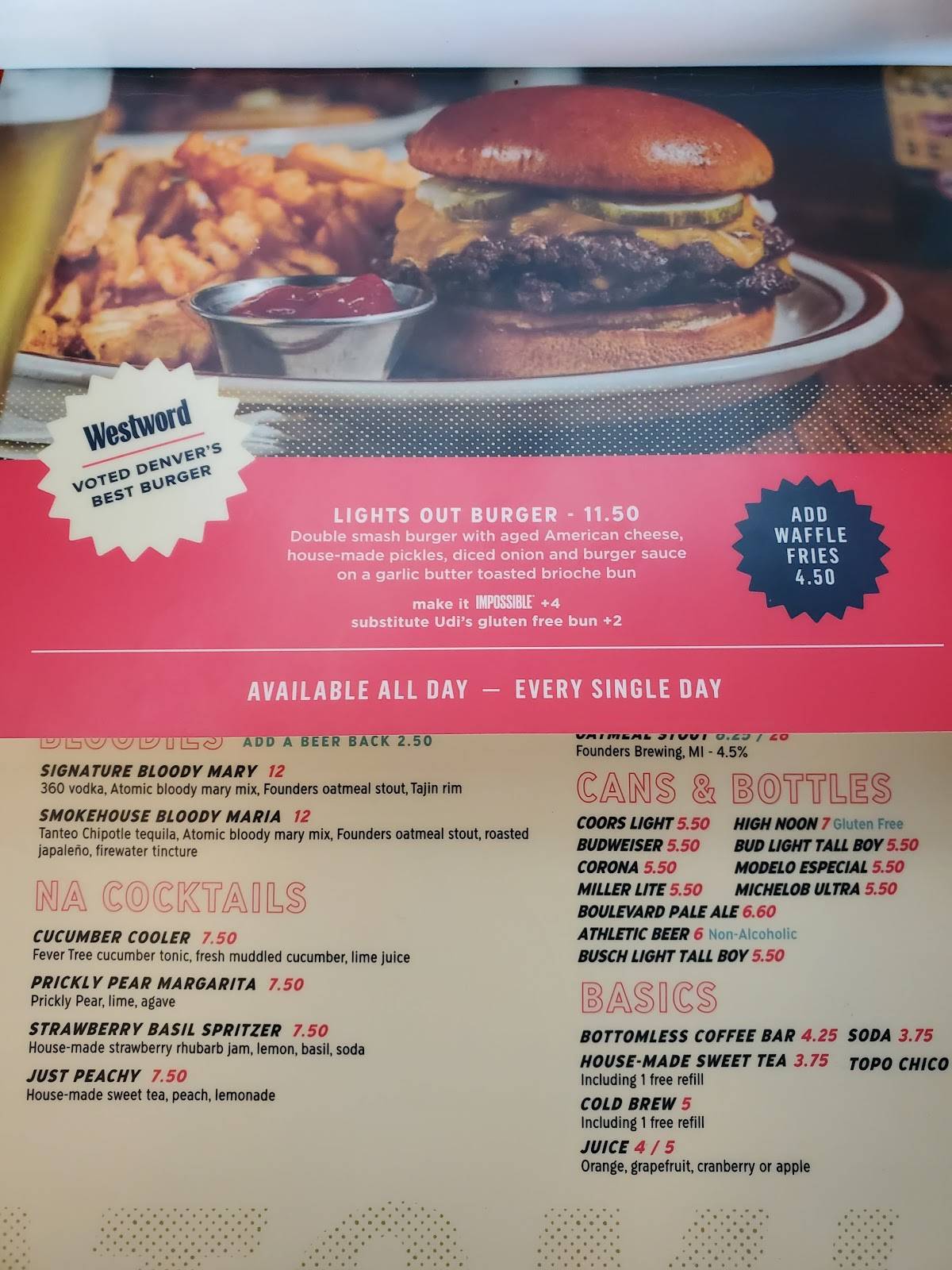 Menu at Atomic Cowboy home of Denver Biscuit Co & Fat Sully's NY Pizza ...