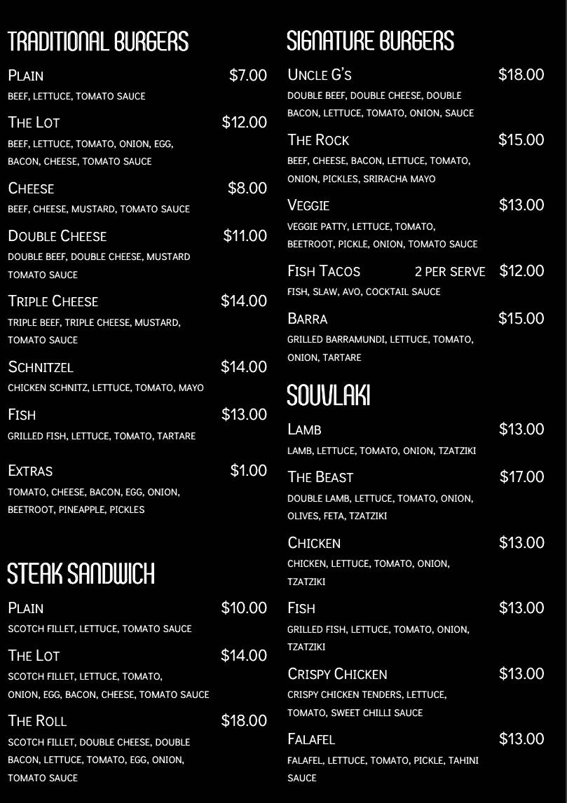 Menu at Auburn Catch Fish & Chips fast food, Hawthorn
