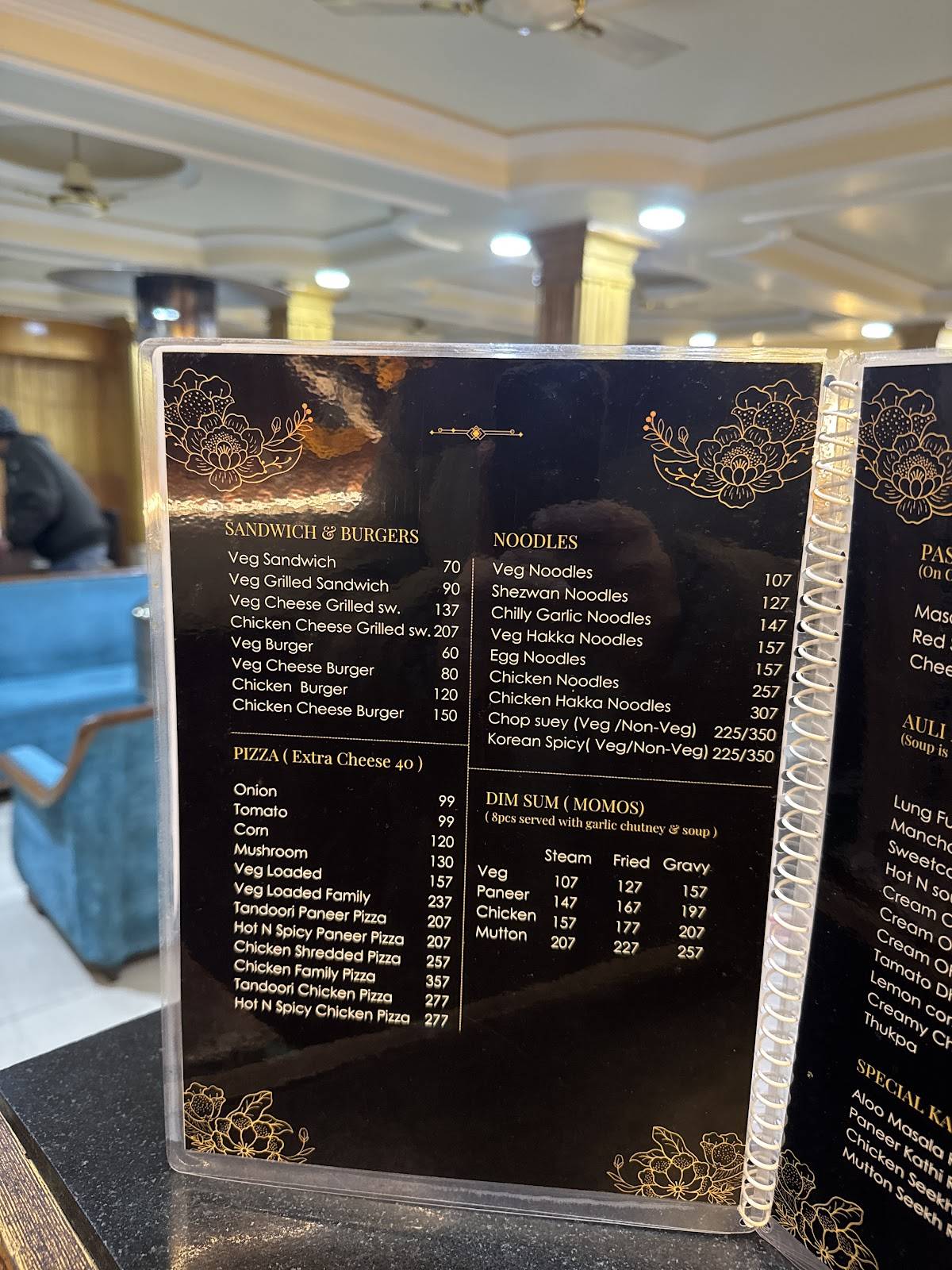 Menu at Auli 'D' Food Plaza, Joshimath