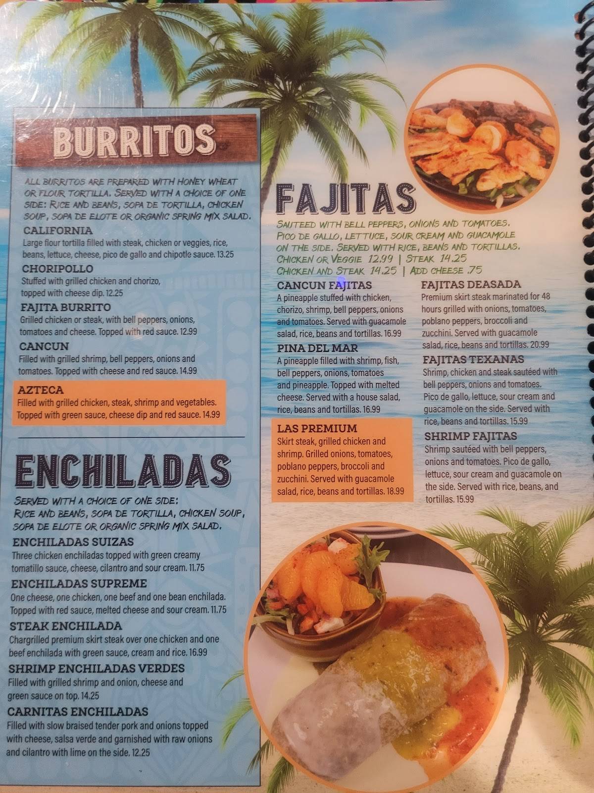 Menu at Ay Wey Mexican Kitchen + Tequila restaurant, Dunn