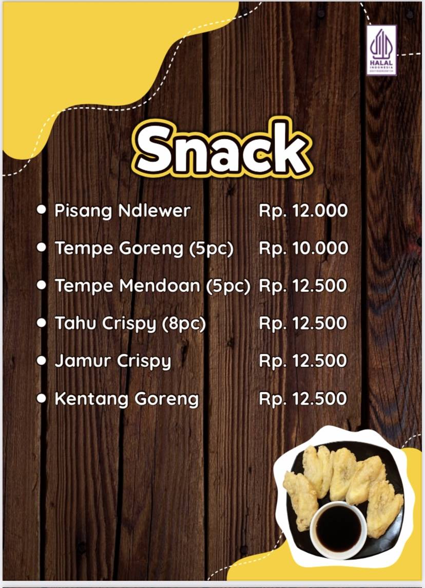 Menu at Ayam Bakar Bambu Kuning restaurant, Purworejo