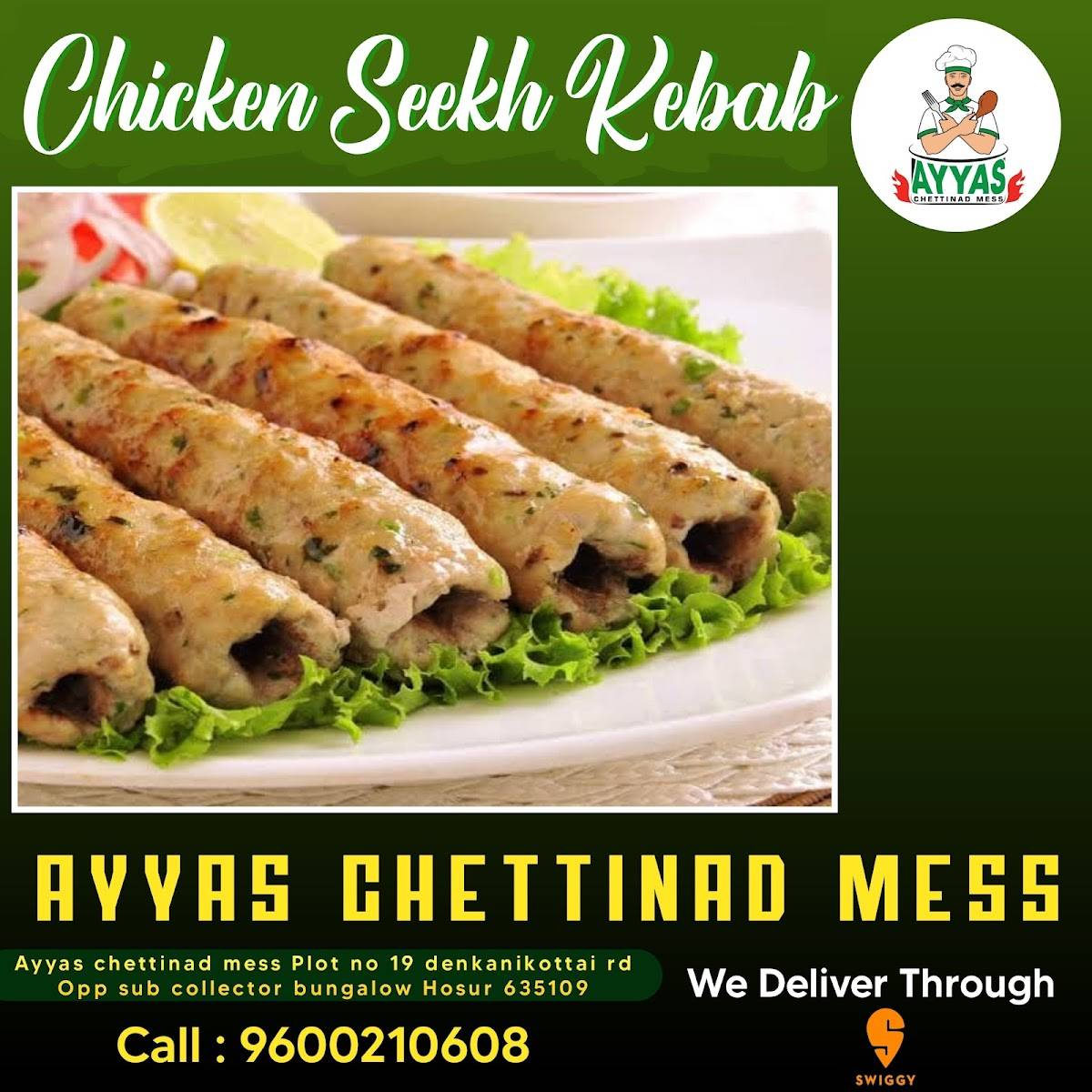 Menu at Ayyas chettinad mess, Hosur, Plot no 19