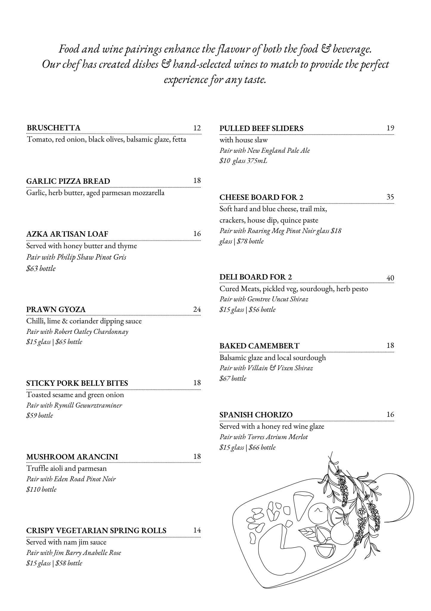 Menu at Rydges Armidale restaurant, Armidale