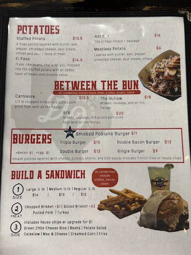 Menu at Desert Oak Barbecue, El Paso, Gateway Blvd W