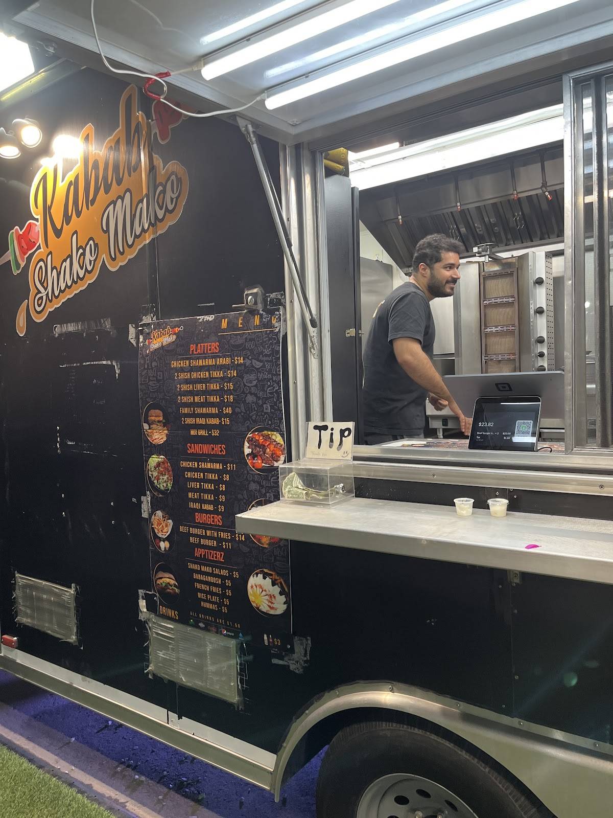 Carta de barbacoa Kabab Shako Mako (Food Truck), Houston