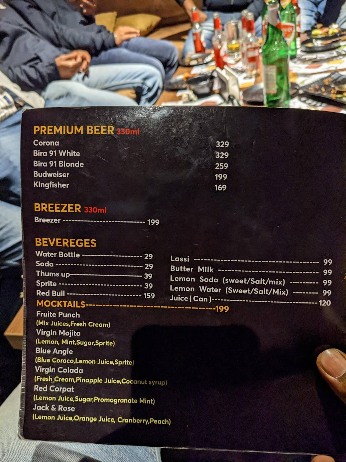 Menu at BEER POLITICS BAR & KITCHEN, Hyderabad