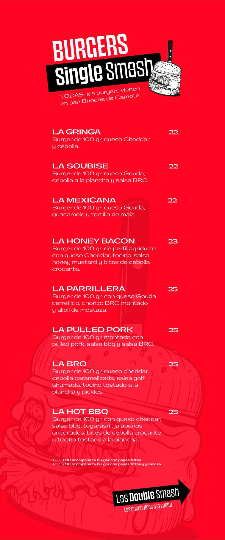 Carta de BRO BBQ, Miraflores
