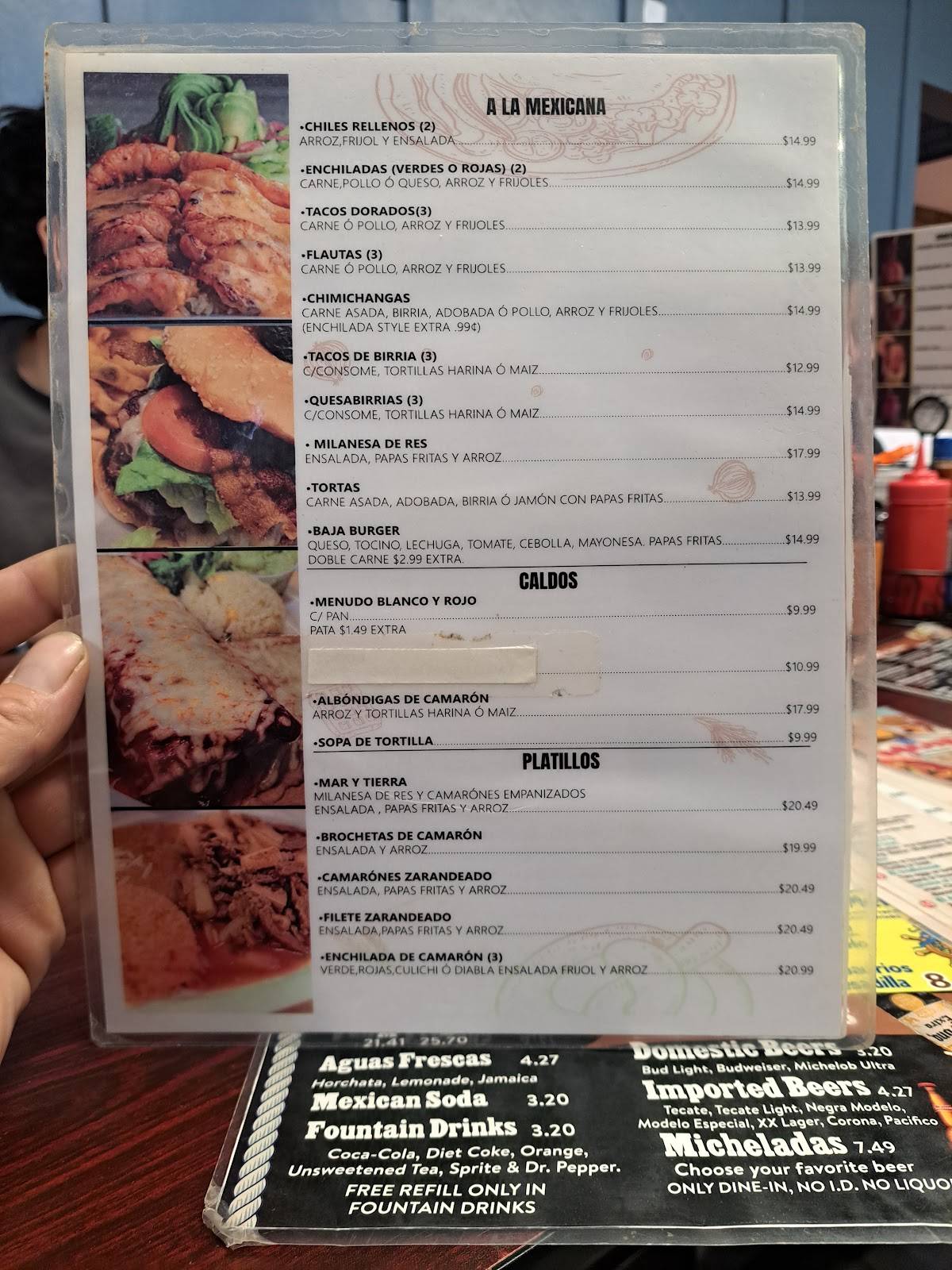Menu at Baja Mar Seafood Market & Restaurant, Tucson