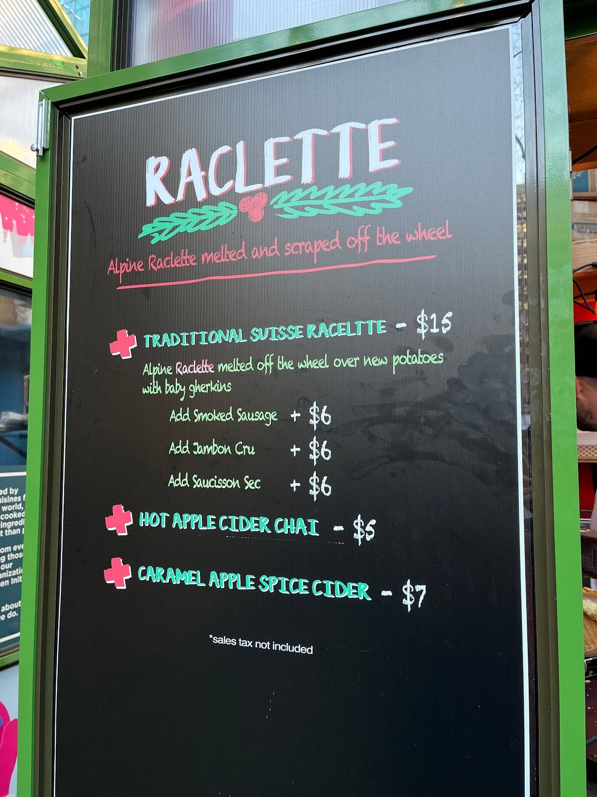 Carta del restaurante Baked Cheese Haus Raclette, West New York, 33-37 ...
