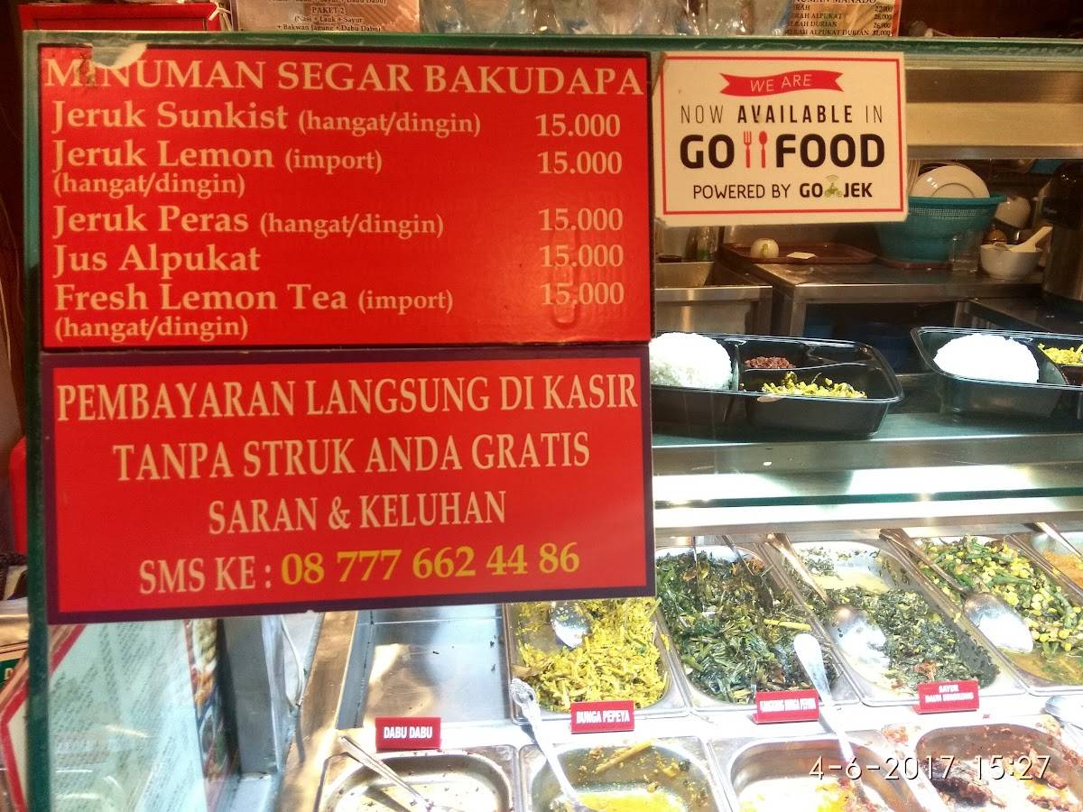 Menu at Baku Dapa restaurant, Central Jakarta, ITC Cempaka Mas Lt. 5 No 82