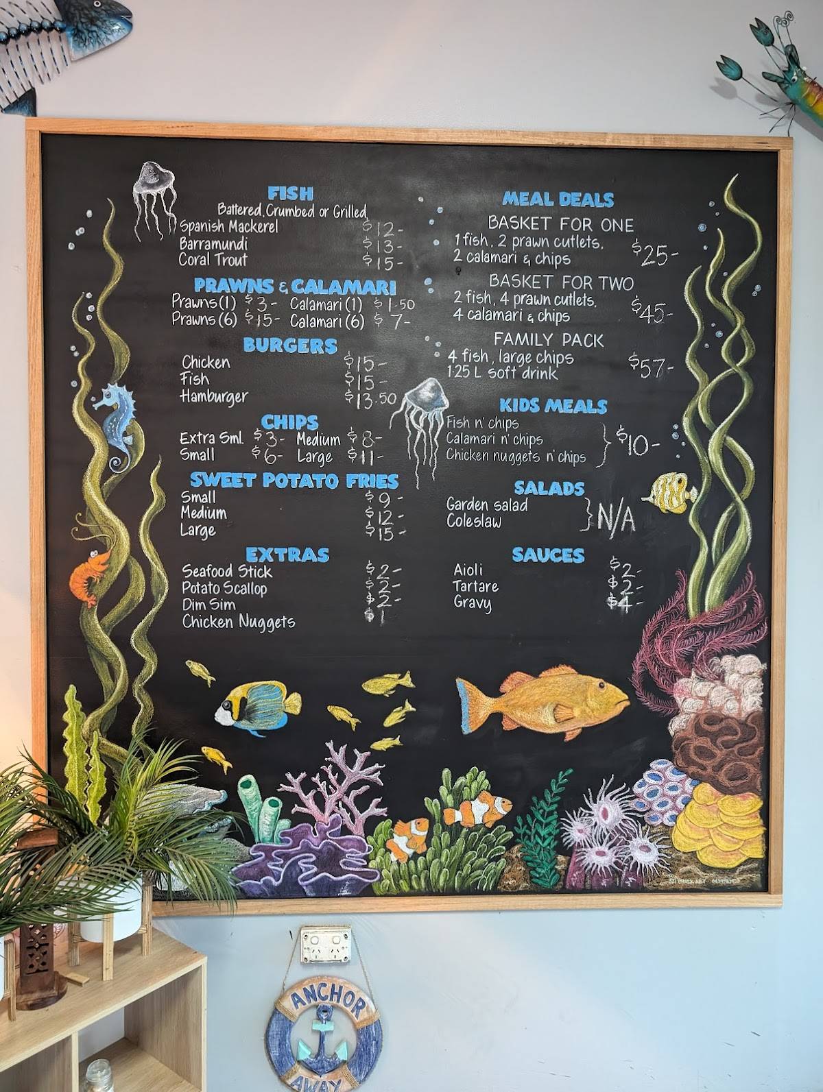 Menu at Balaclava Fish restaurant, Earlville