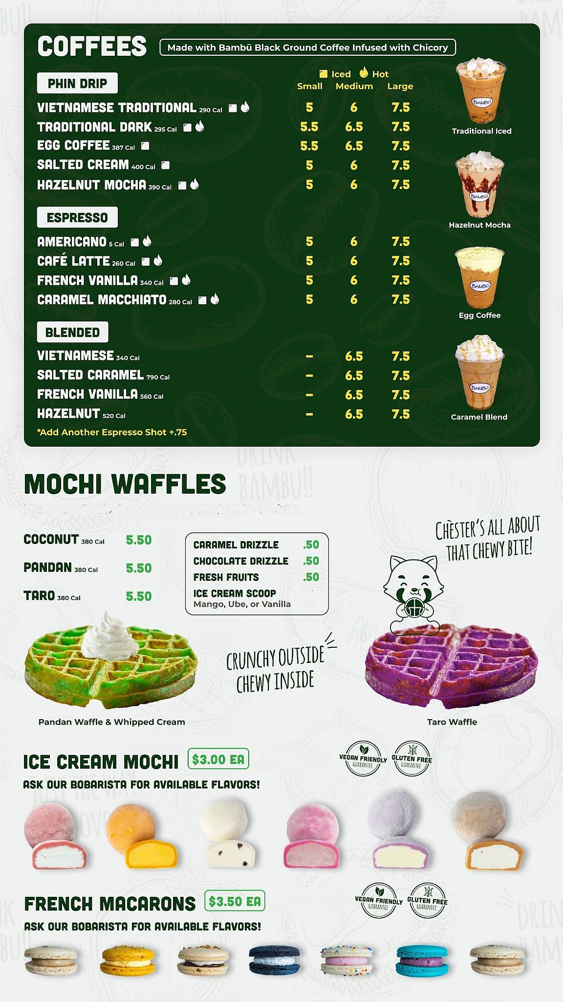 Menu at Bambu Lowell pub & bar, Lowell, 199 Plain St #8a