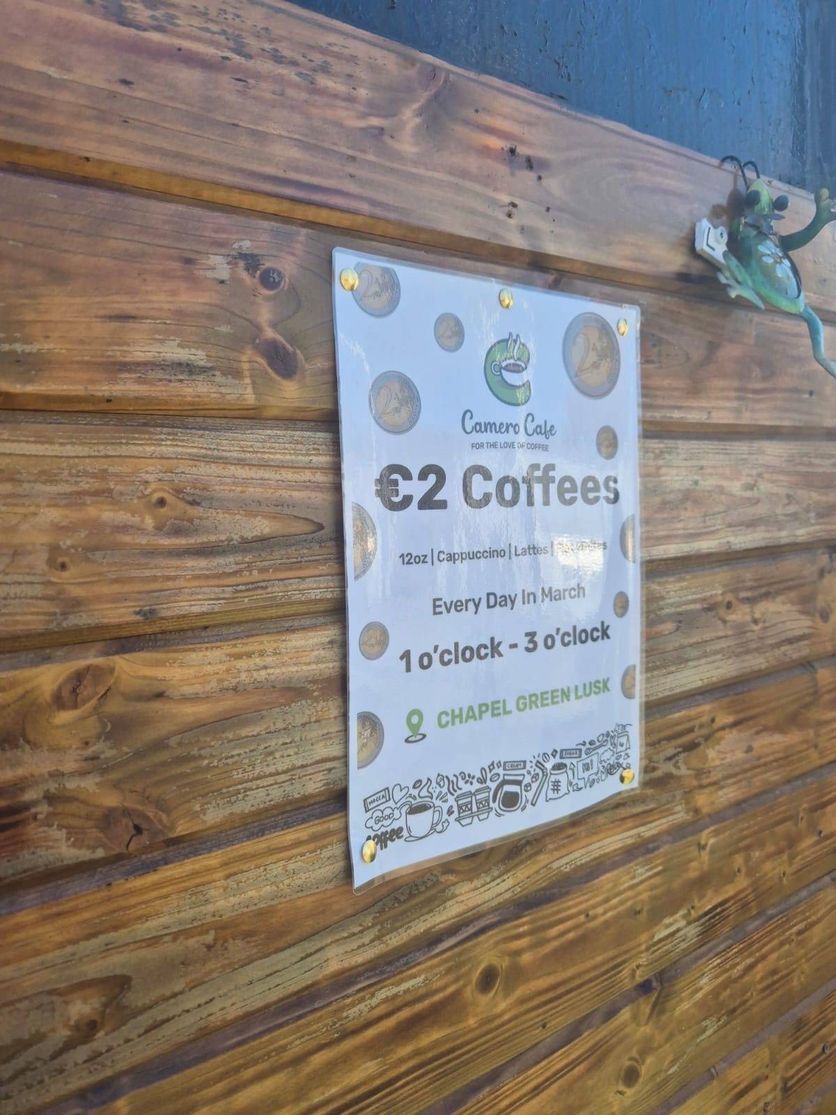 Menu at Bandstand Barista, Lusk