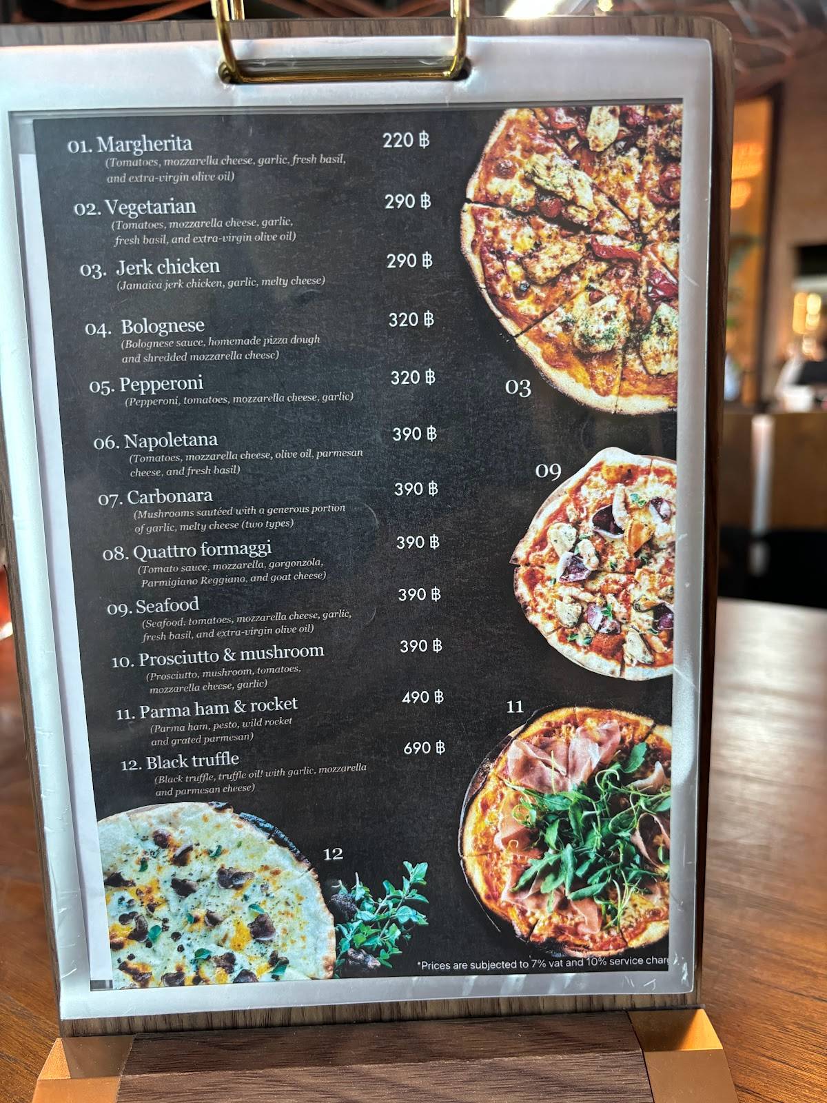 Menu at Jamaica Craft Cafe, Bangkok