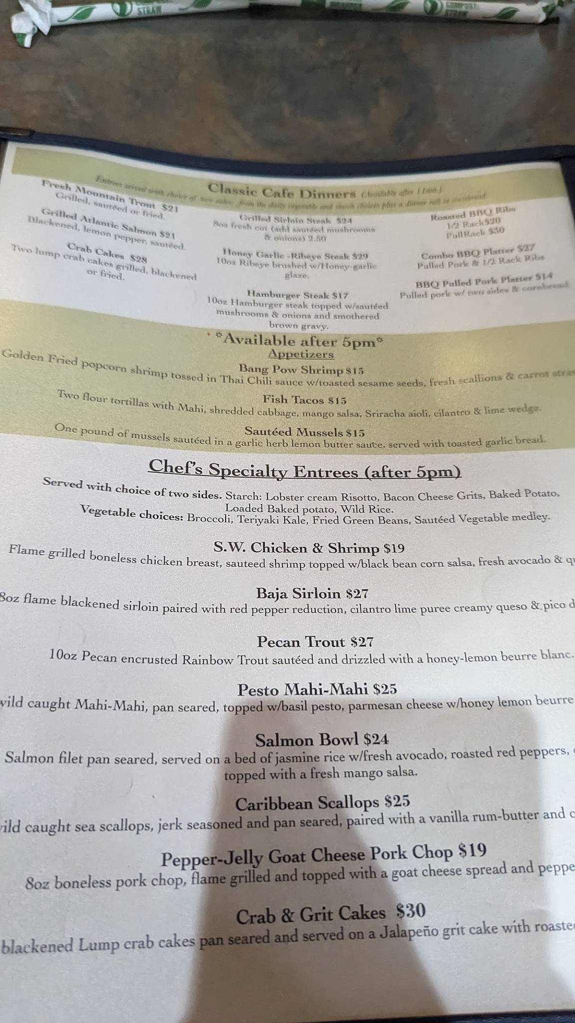 Menu at Banner Elk Cafe & Tavern, Banner Elk, 324 Shawneehaw Ave S ...