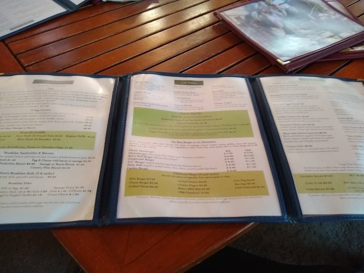 Menu at Banner Elk Cafe & Tavern, Banner Elk, 324 Shawneehaw Ave S ...