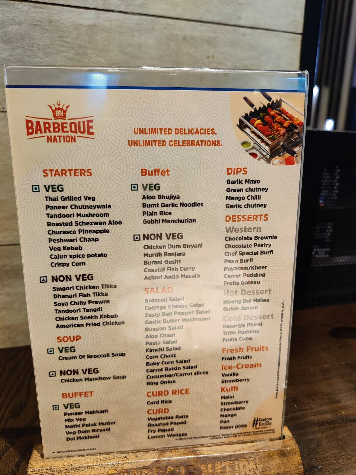 Menu at Barbeque Nation, Pune, GW9P+G45