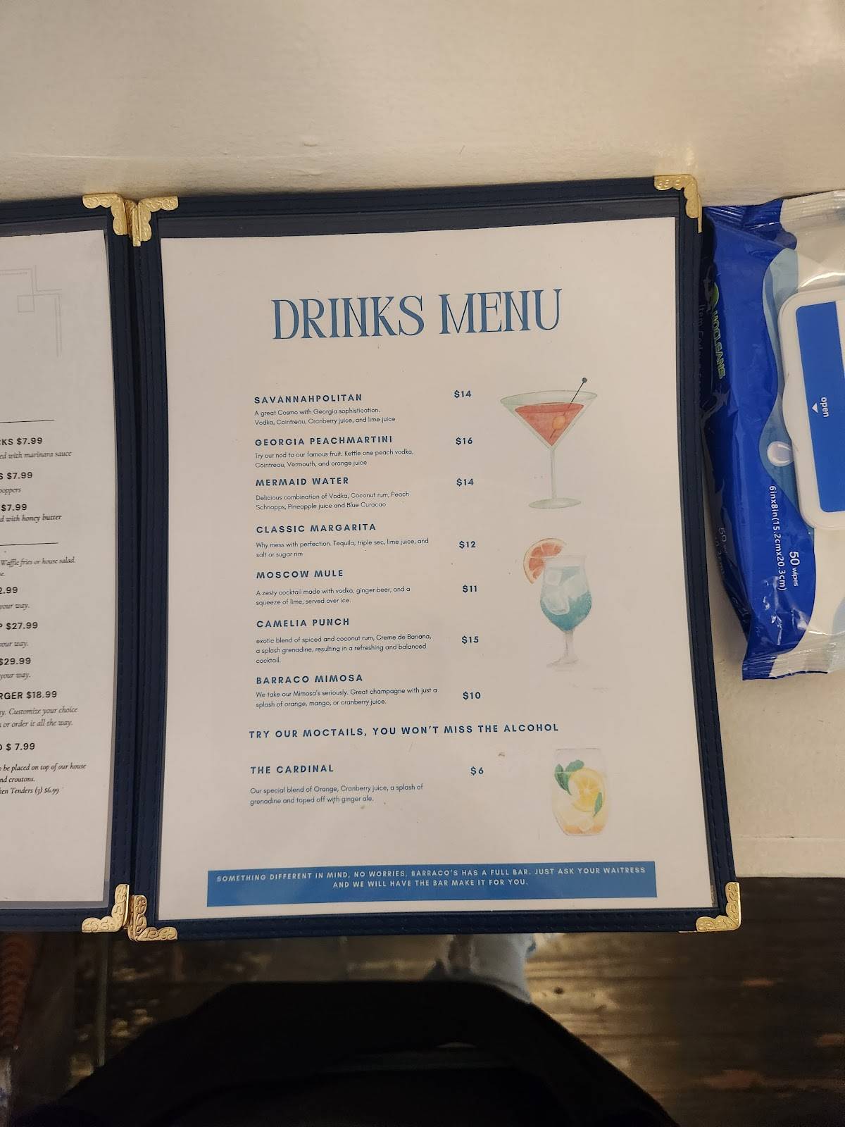 Menu at Barraco's Bakery & Cafe, Eulonia