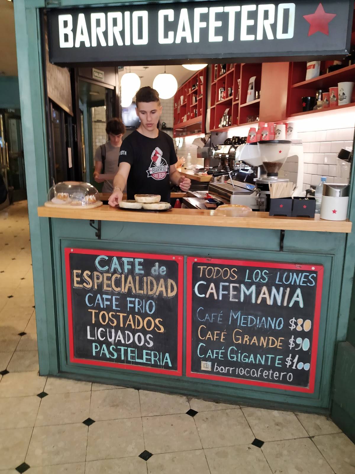 Menu at Barrio Cafetero, Buenos Aires, Florida 833