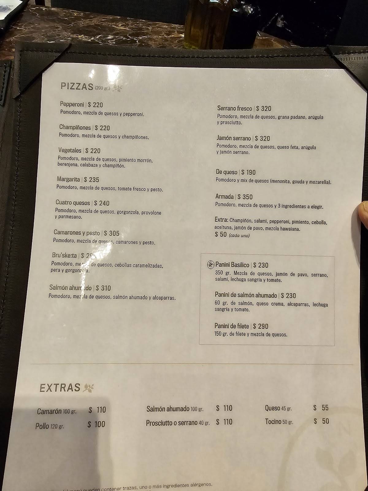 Carta del restaurante Basilico Herradura Tampico, Tampico, Miguel ...