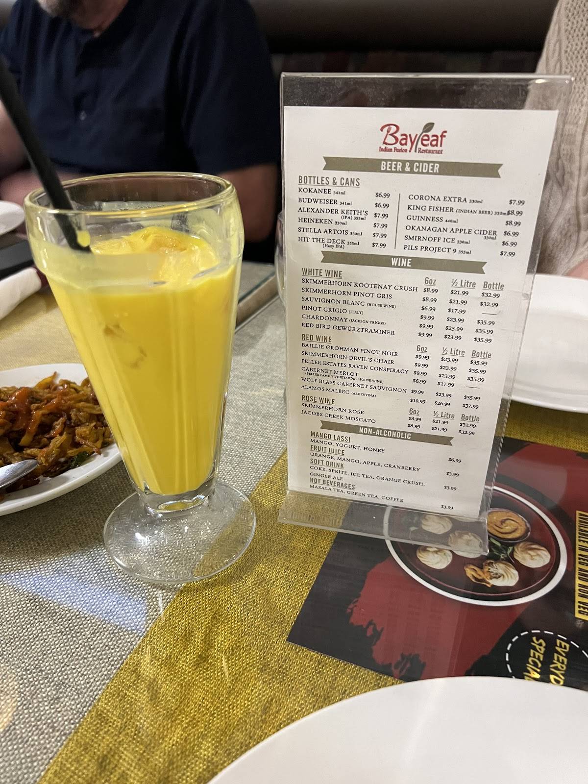 Menu at Bayleaf Indian fusion-Creston restaurant, Creston