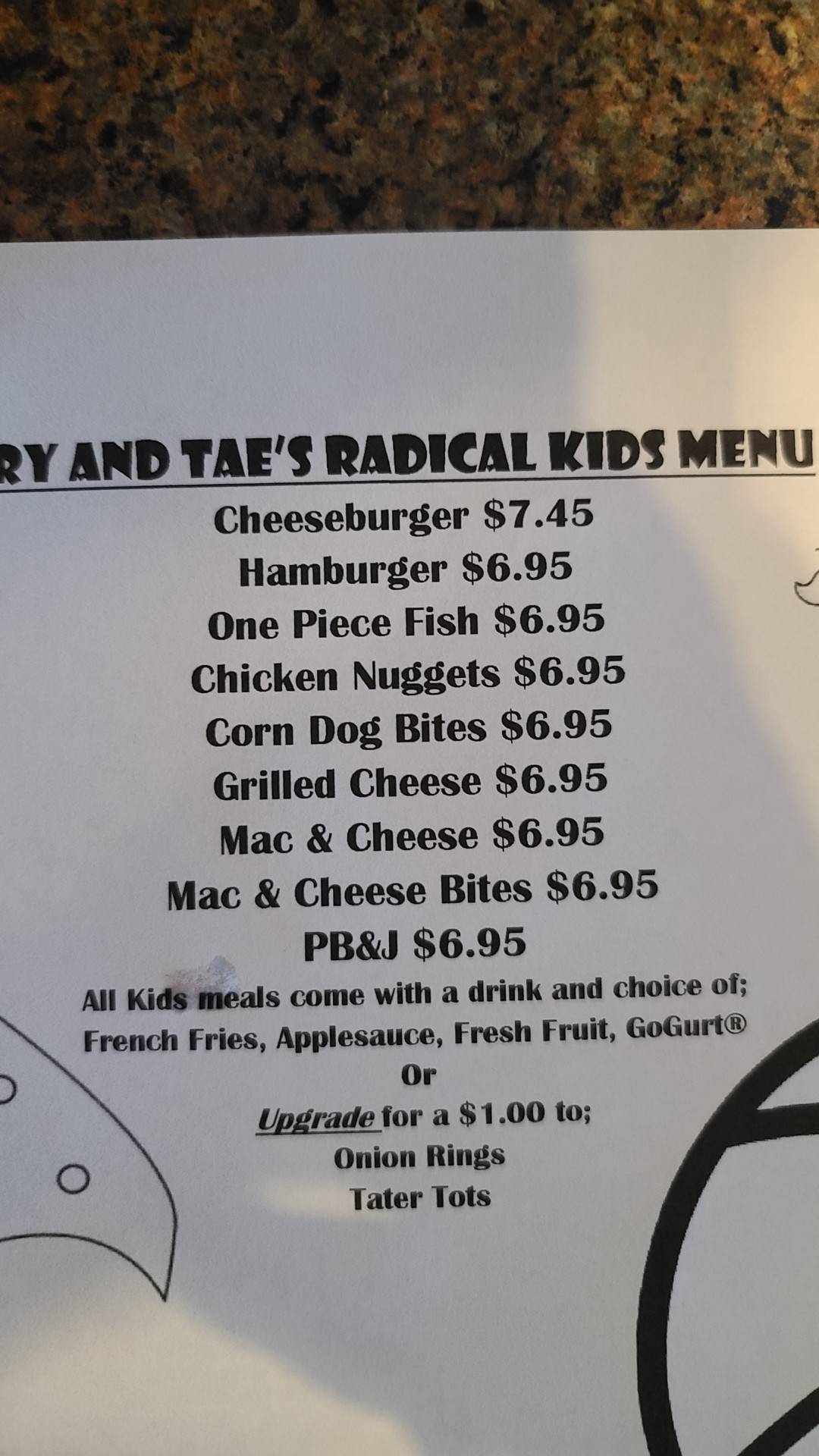 Menu at Beachwood Eatery restaurant, The Dalles, 504 E 9th St