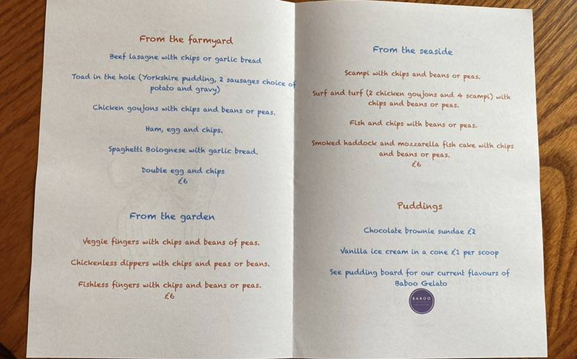 Menu at The Greyhound Inn pub & bar, Beaminster
