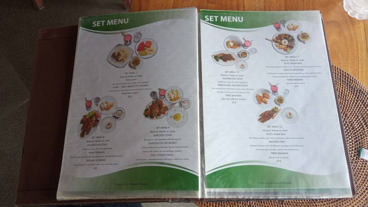 Menu at Restoran Bebek Joni restaurant, Peliatan