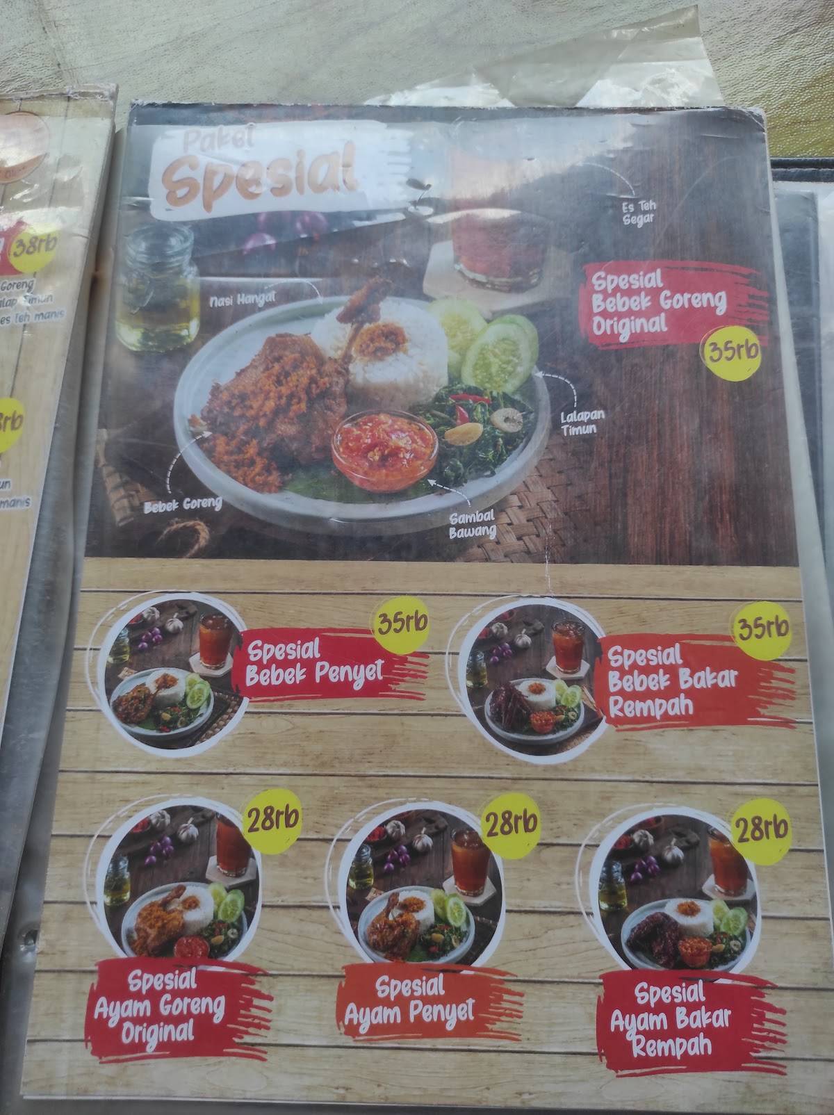 Menu at Bebek Tulang Lunak H. Obar, Cukang Galih