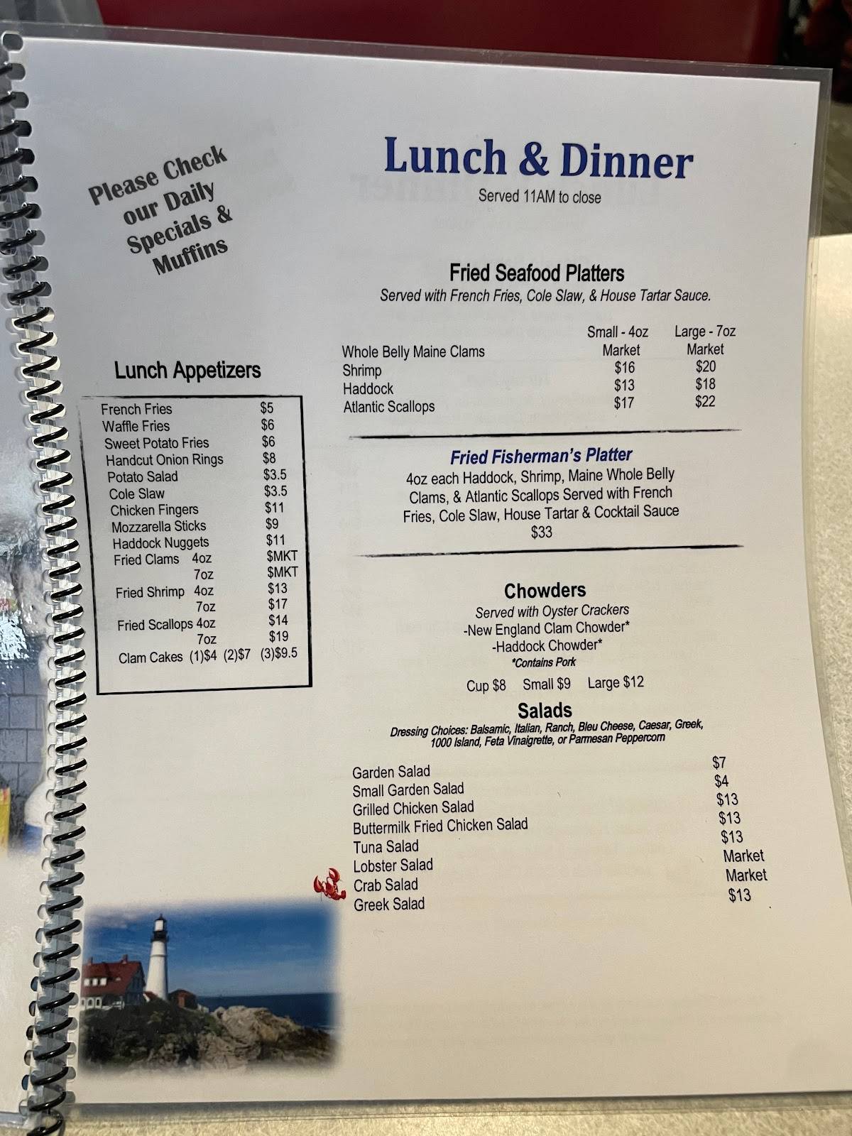 Menu at Becky's Diner pub & bar, Portland