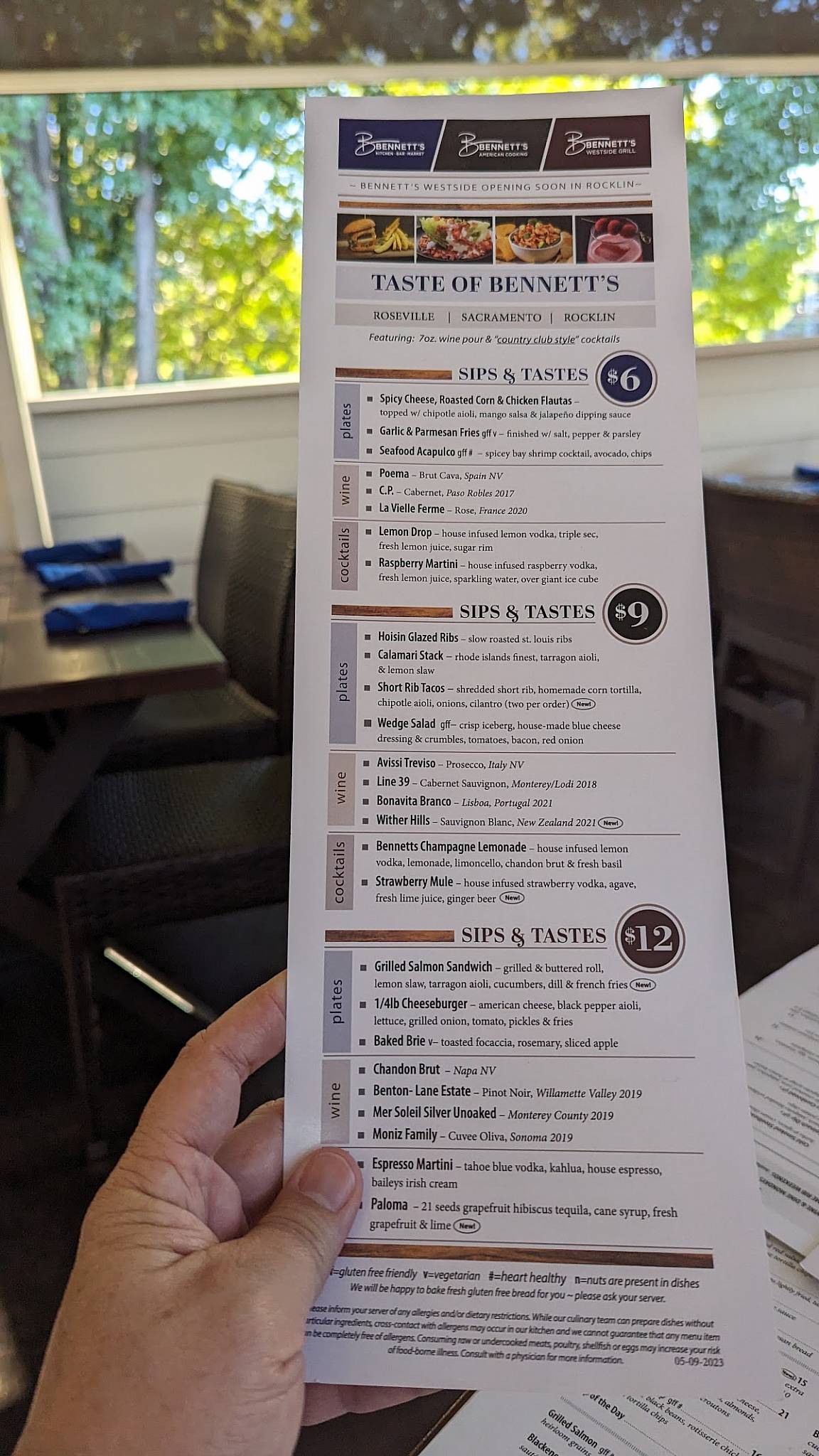 Menu at Bennett's Kitchen Bar Market, Roseville