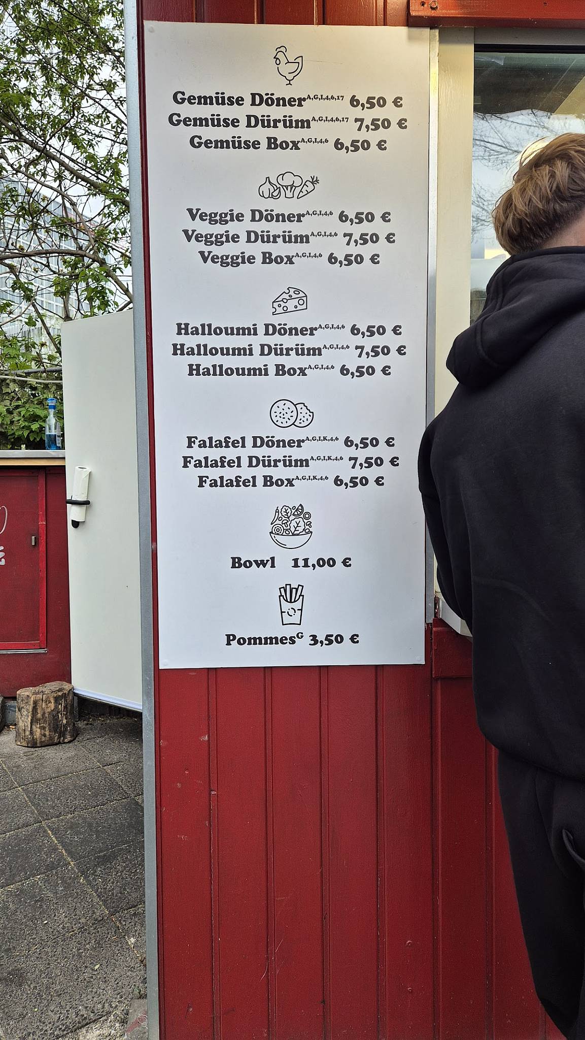 Speisekarte von Oggi's Gemüsekebap restaurant, Berlin