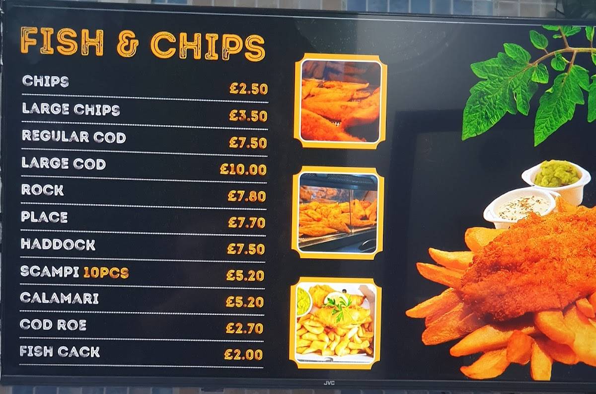 Menu at Bert's Fish & Chips since 1968, London