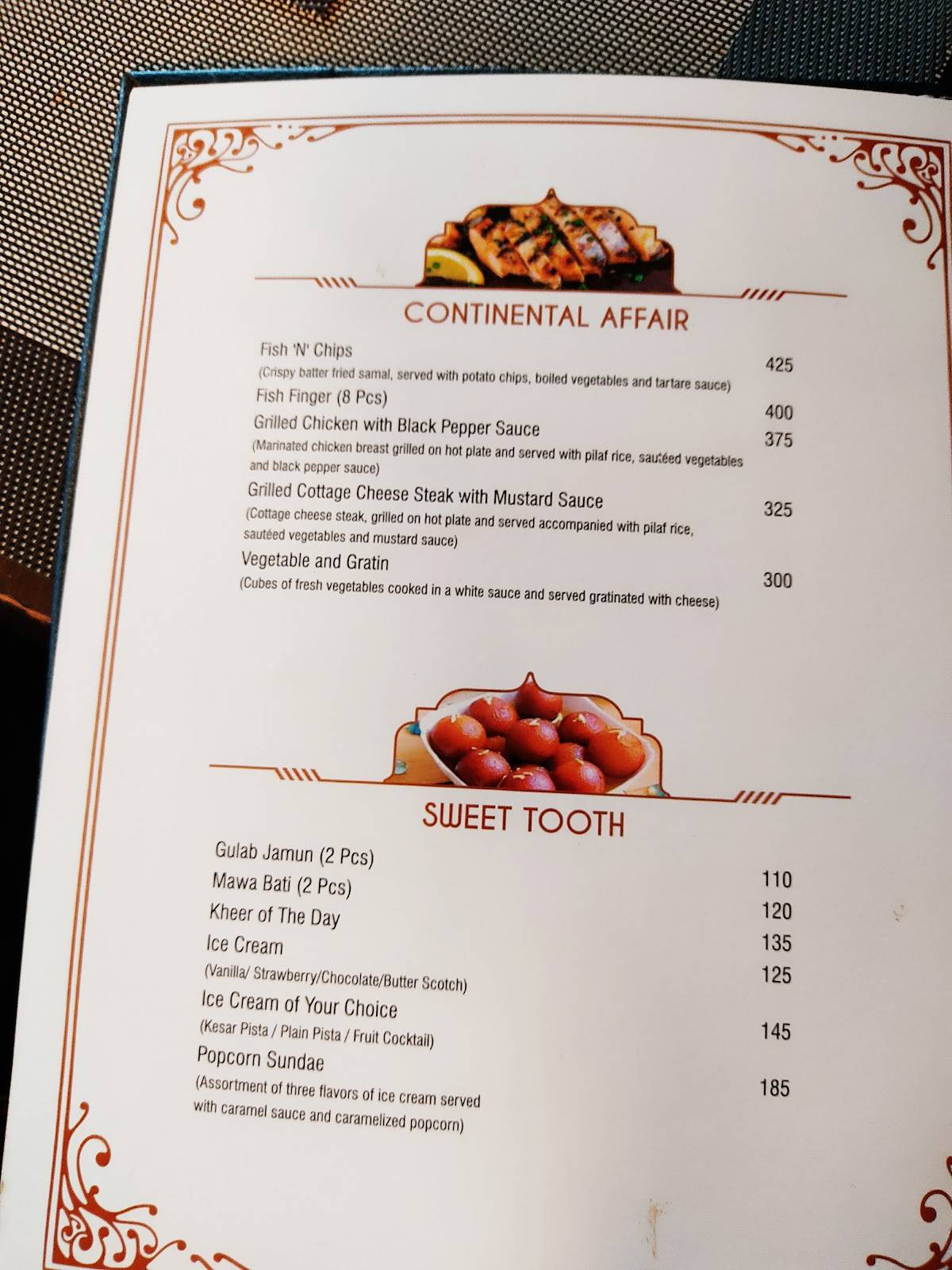 Menu at Wind And Waves Restaurant, Bhopal, 69RJ+M7F