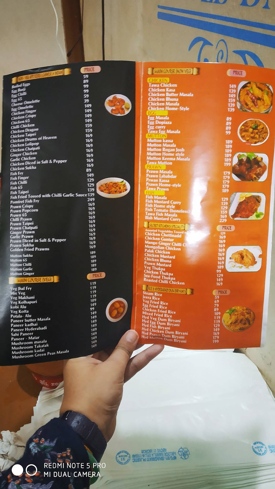 Menu at Secret Kitchen -Serving the Savouriest Viands, Bhubaneswar