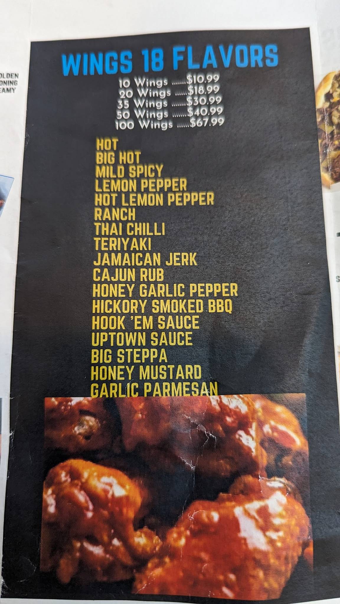Menu at Big Fish and Chicken restaurant, Marietta