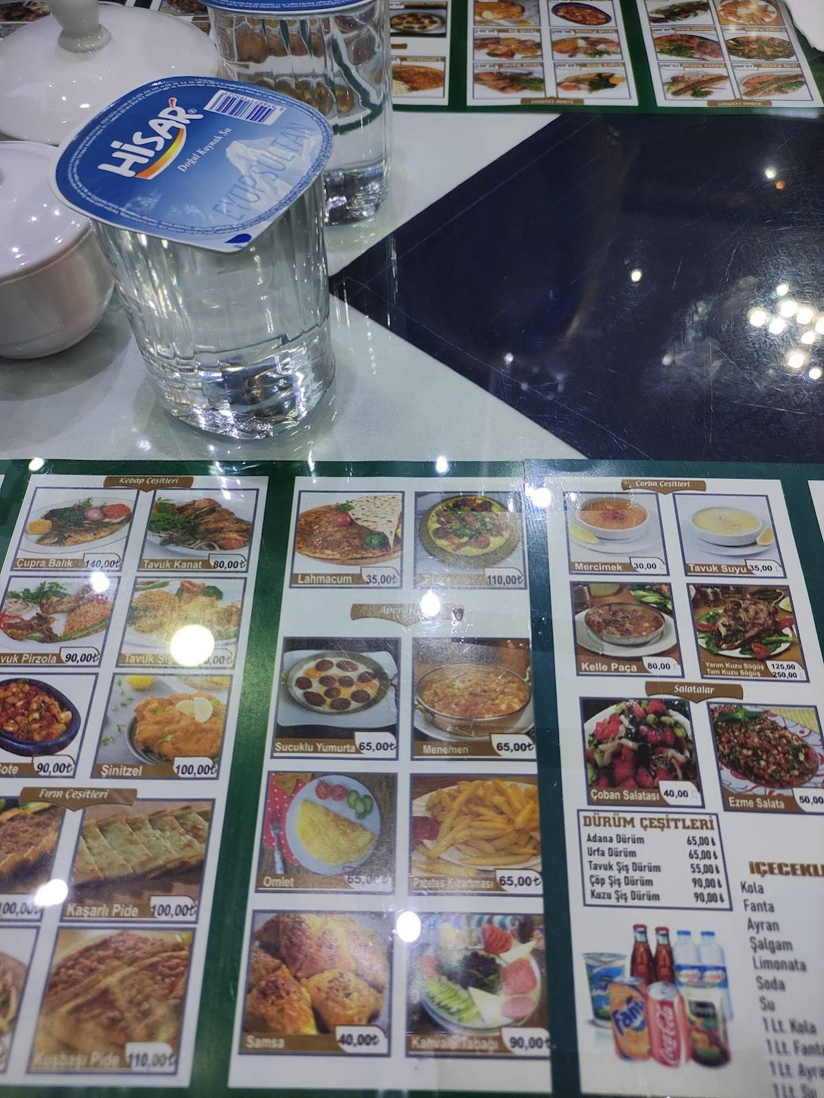 Menu at Bilican Saray Restoran, Istanbul, Asım Bey Sk. 12/a