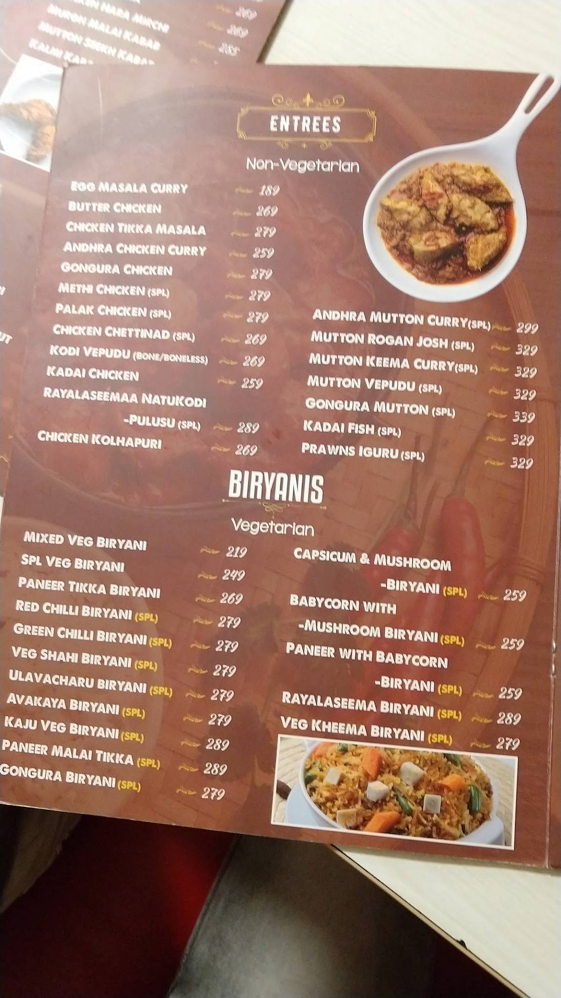 Menu at Biryanis and More Jayanagar, Bengaluru, 27B