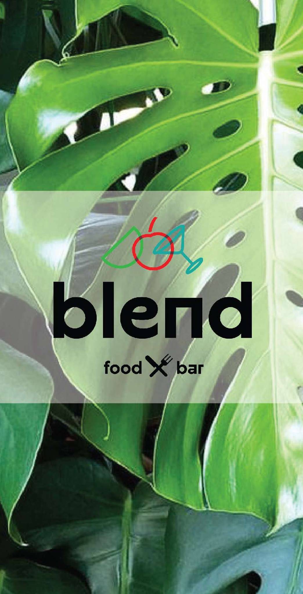 Menu at Blend restaurant, Bloemfontein