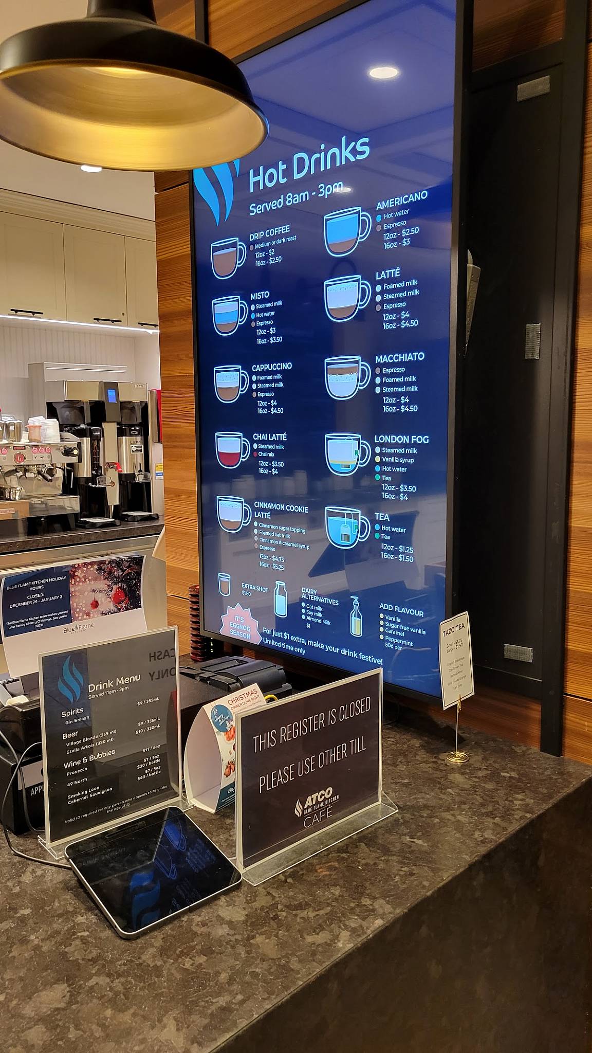 Menu at Blue Flame Kitchen Café, Calgary