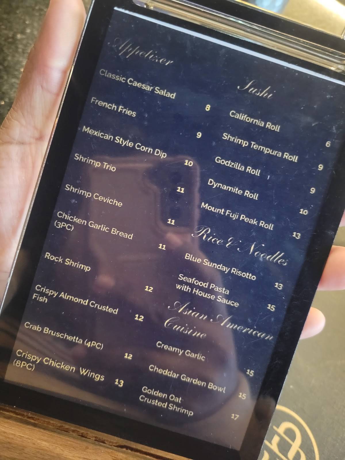 Menu at Blue Sunday Bar & Grill, Linden