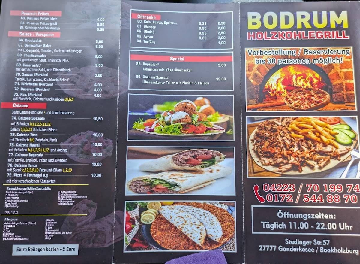 Speisekarte von Bodrum Kebaphaus restaurant, Ganderkesee