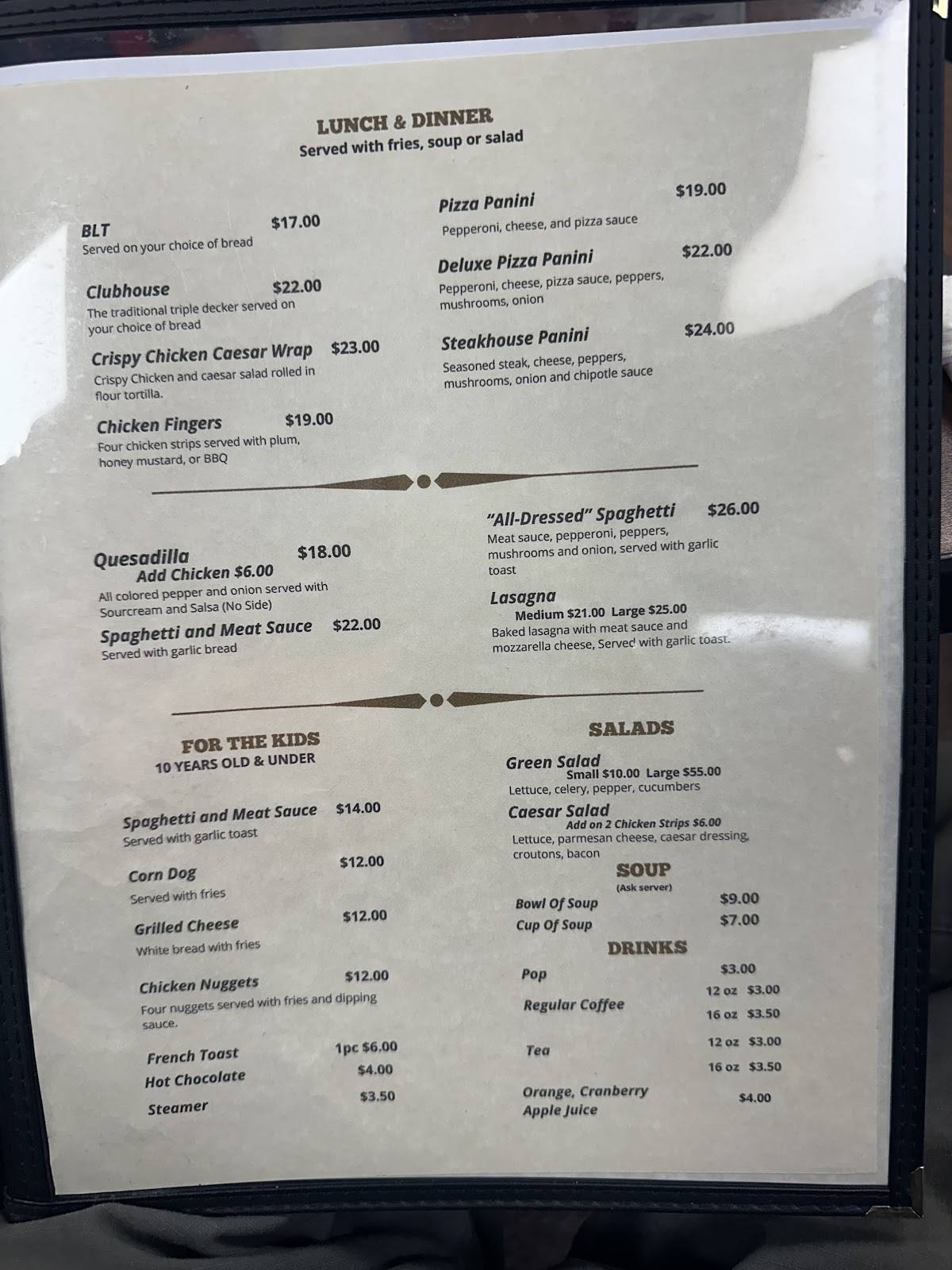 Menu at Bon Appetit Restaurant, Port McNeill