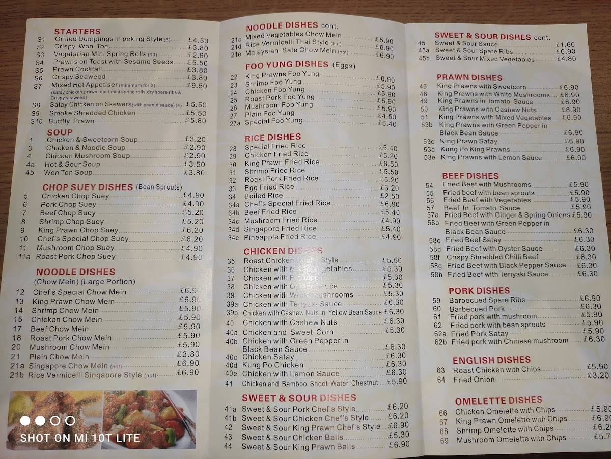 Menu at China kitchen fast food, Bordon