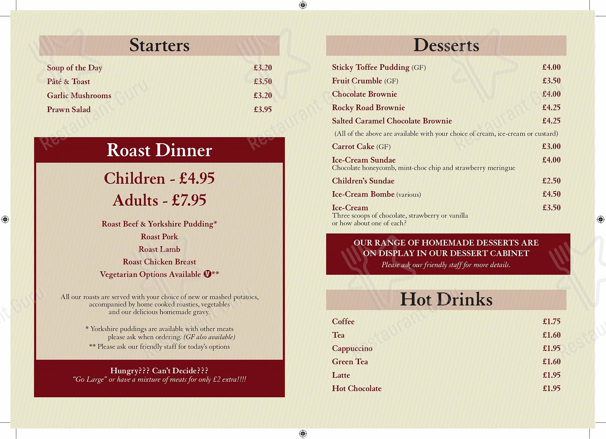 Menu at The Boverton Castle pub & bar, Llantwit Major
