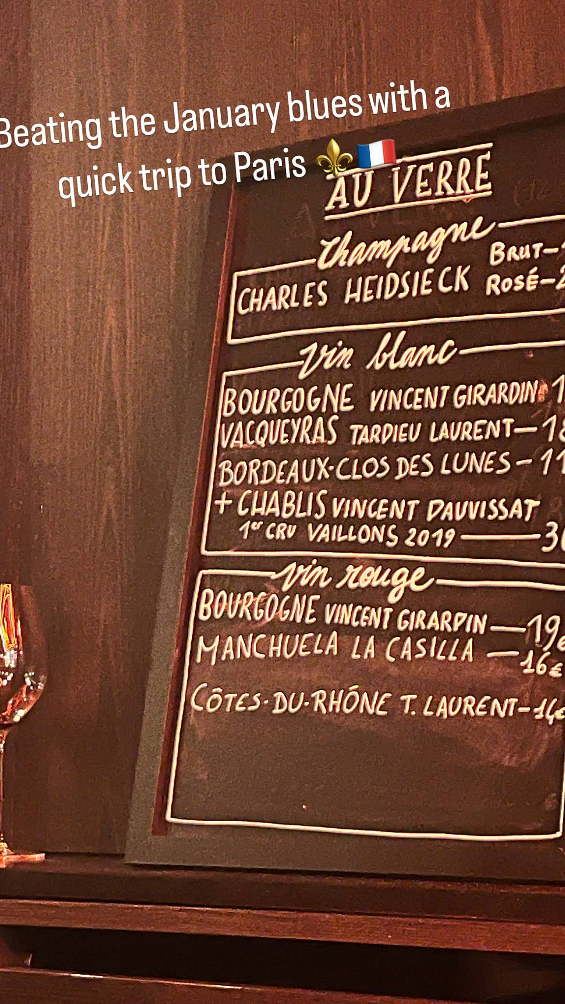 Menu au Braise restaurant, Paris, 19 Rue d'Anjou