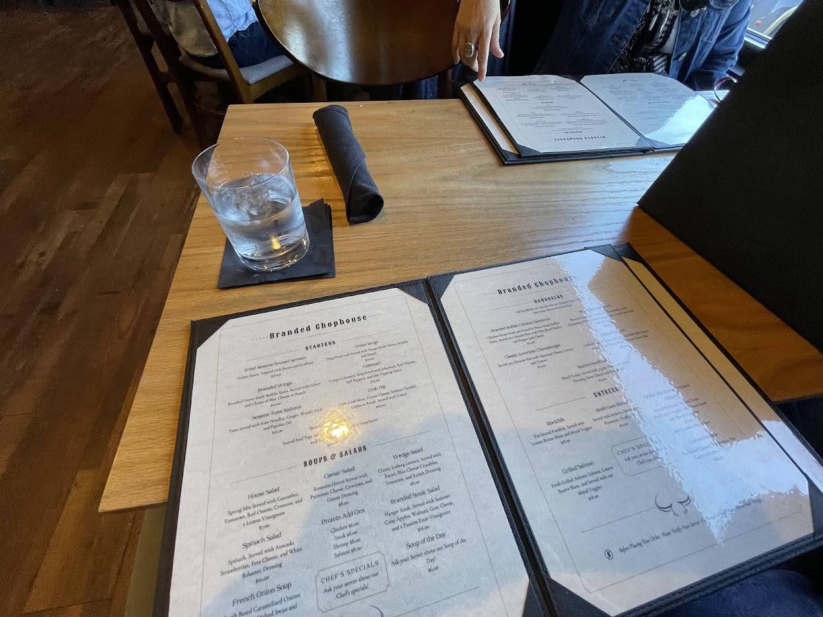 Menu at Branded Chophouse steakhouse, Boonsboro