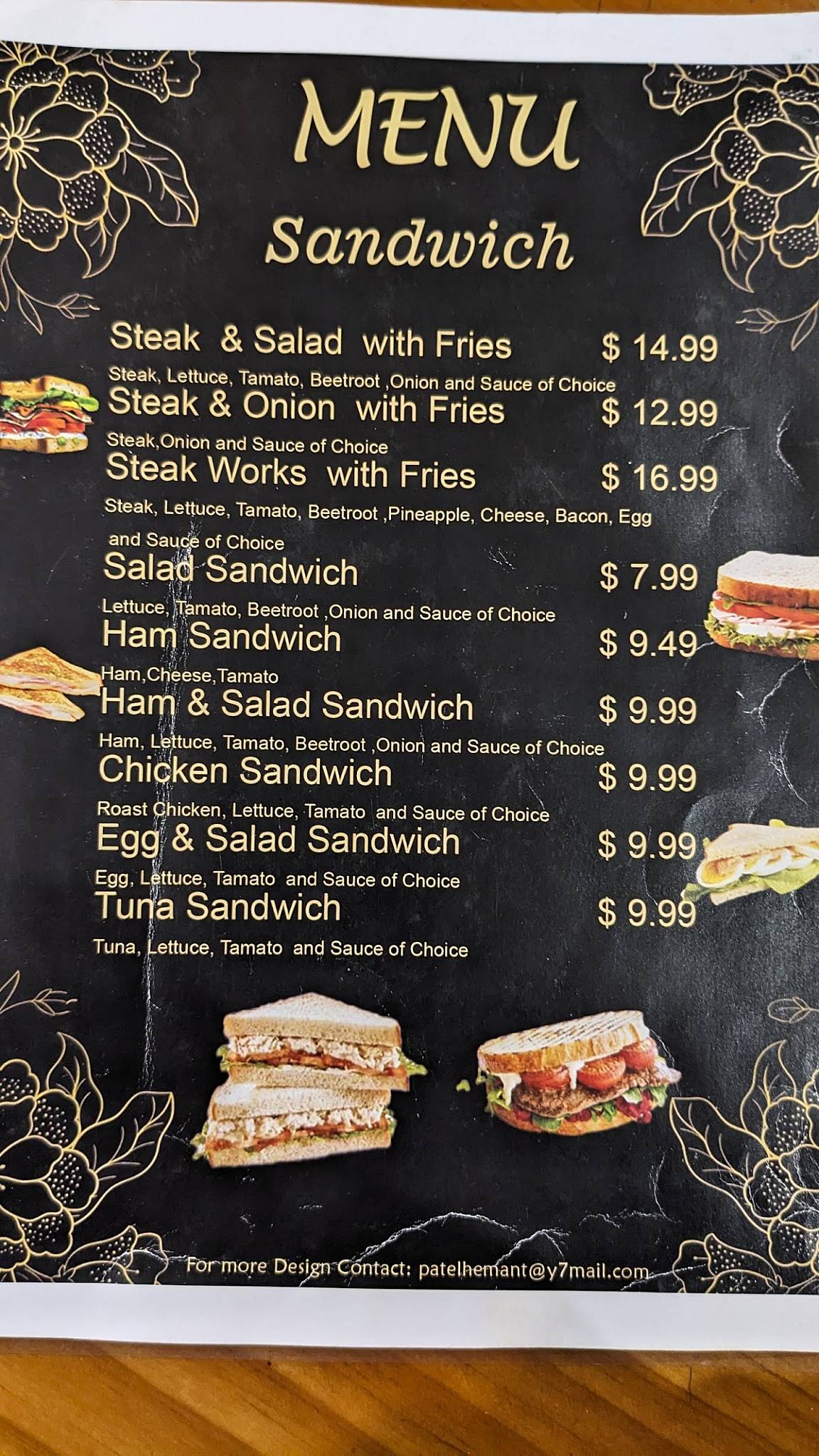 Menu at Willows Cafe & Restaurant, Broke