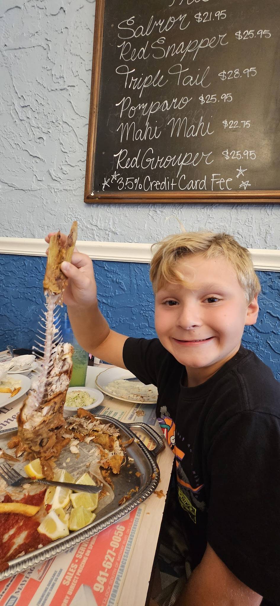 Menu at Brother's Fish House restaurant, Port Charlotte