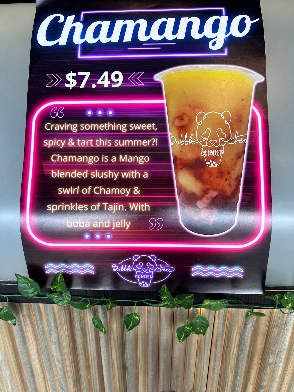 Menu at Bubble Tea Station Corner cafe, Carson City